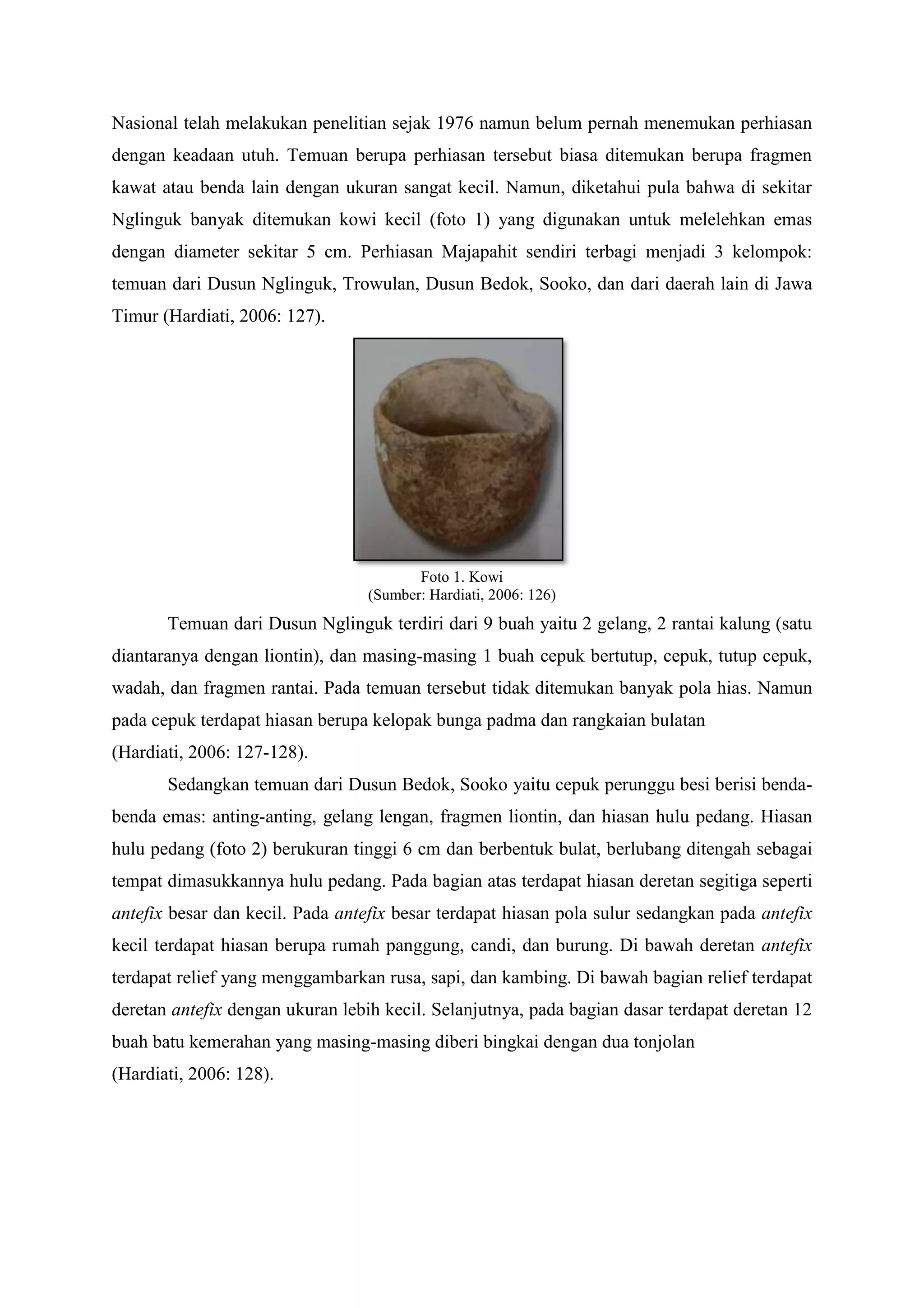 Perhiasan perhiasan masa majapahit | DOCX
