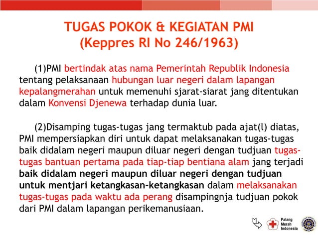 Perhimpunan Palang Merah Indonesia tingkat madya wira | PPTX