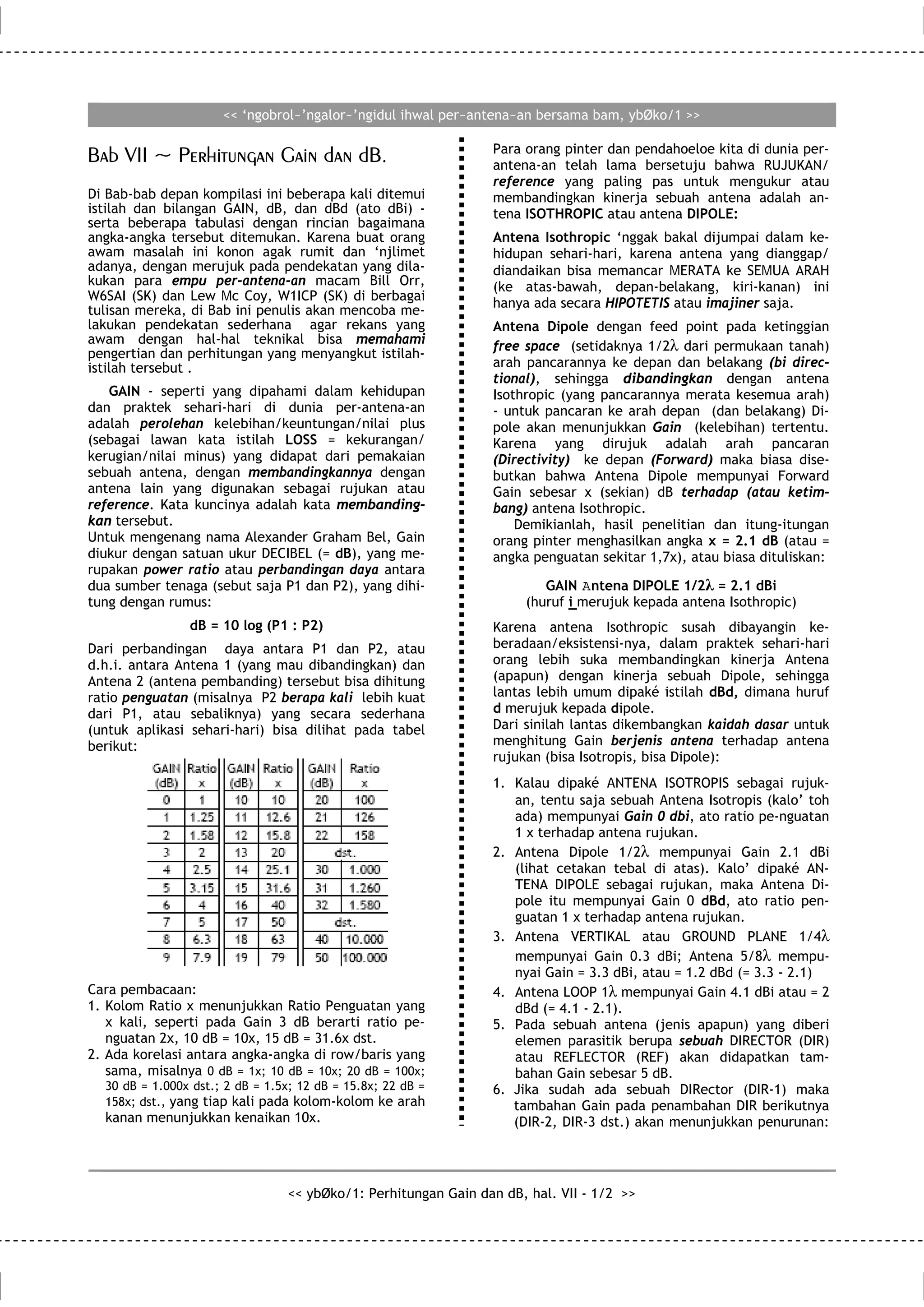 Perhitungan gain antena | PDF