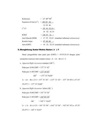 Perhitungan awal bulan syawal 1434 h | DOCX