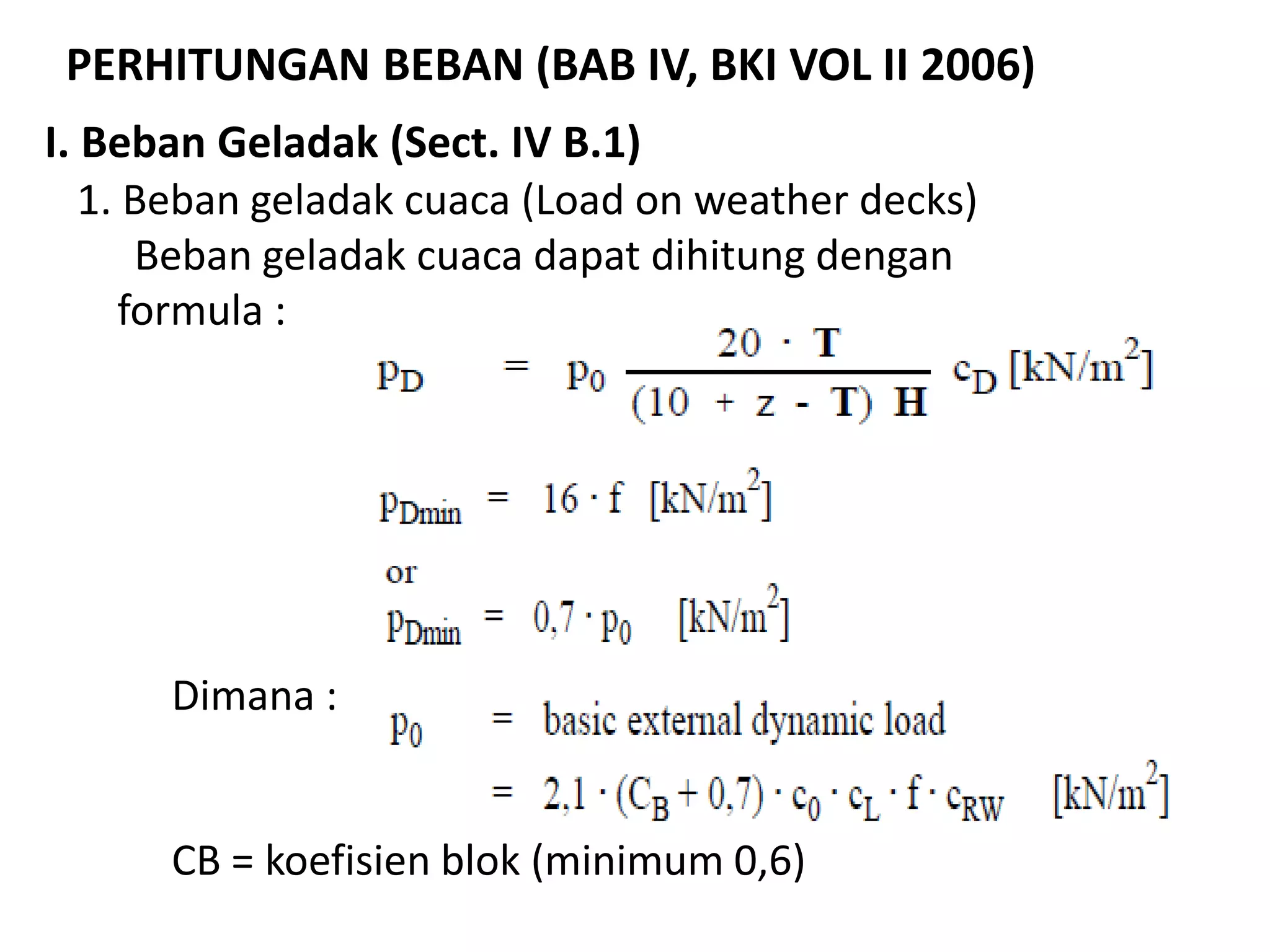 Perhitungan Beban Kapal | PPTX