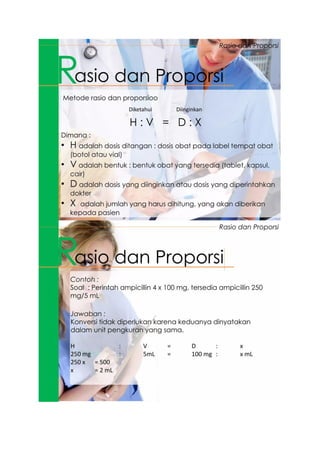 PEMBERIAN OBAT ORAL dan Perhitungan Dosis Obat | PDF