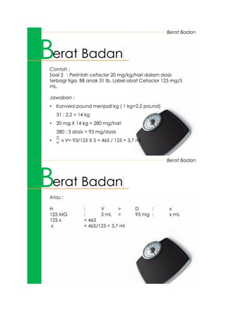PEMBERIAN OBAT ORAL dan Perhitungan Dosis Obat | PDF