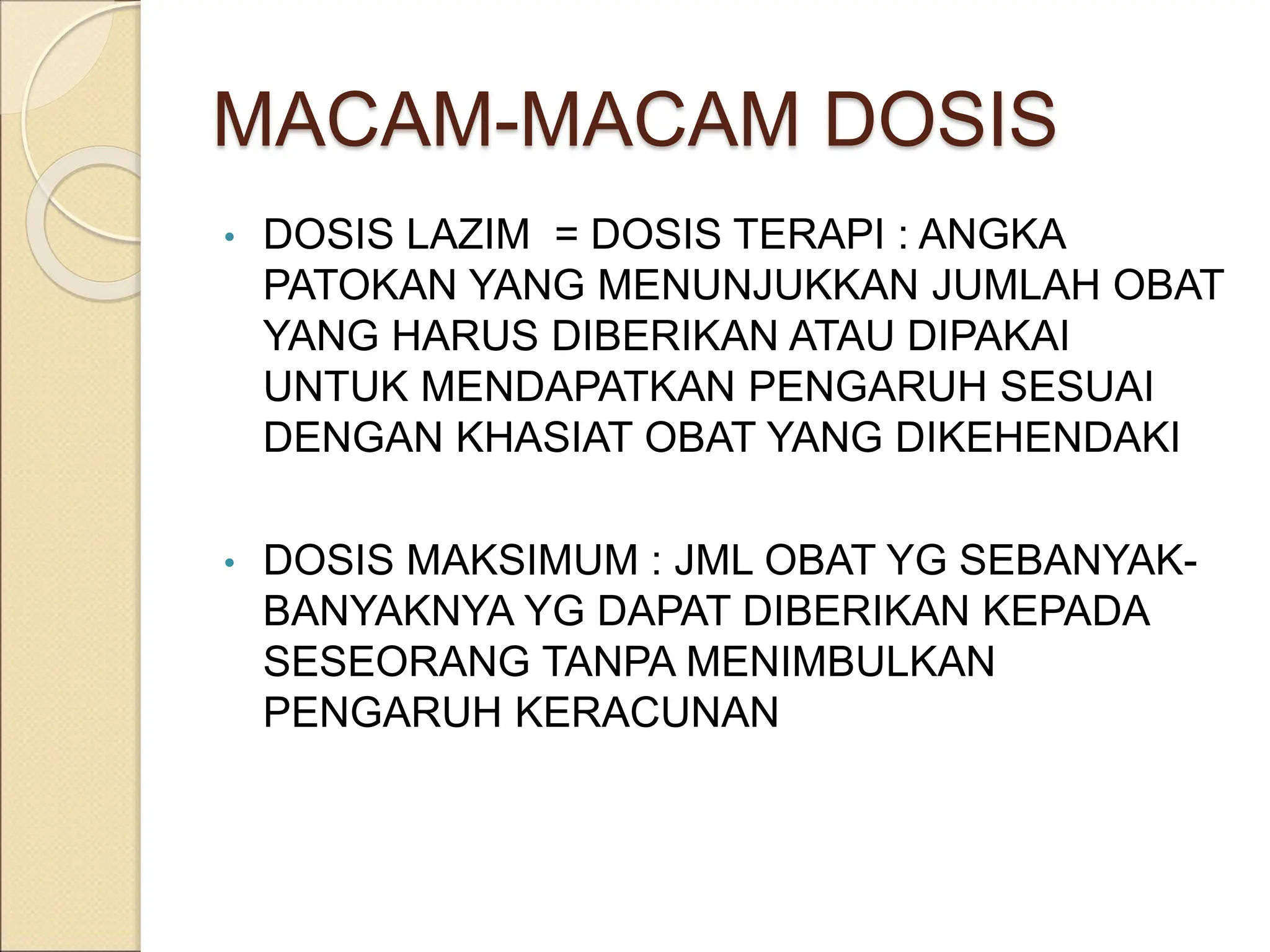 CARA PERHITUNGAN DOSIS UNTUK SMK FARMASI | PPT