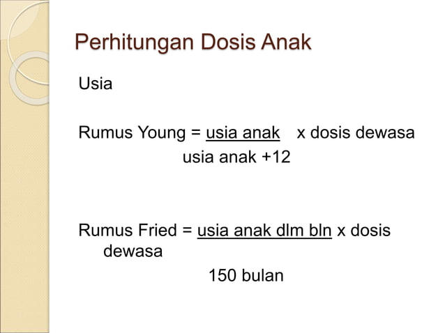 CARA PERHITUNGAN DOSIS UNTUK SMK FARMASI | PPT