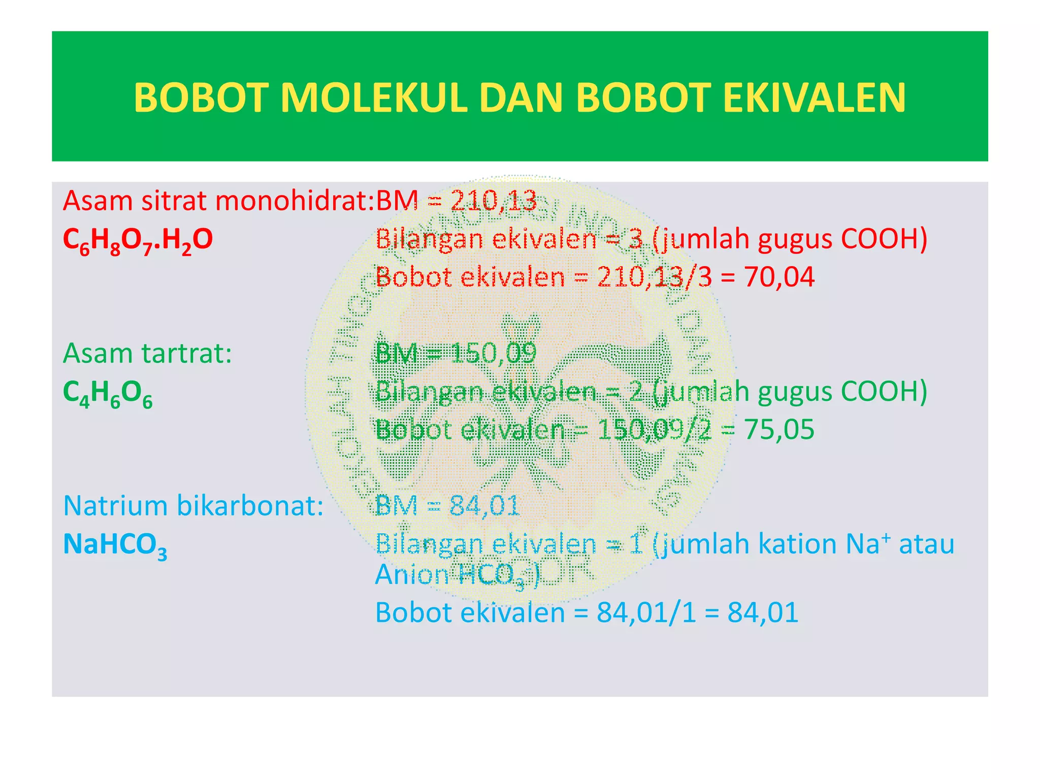 PERHITUNGAN FORMULASI EFFERVECENT | PDF