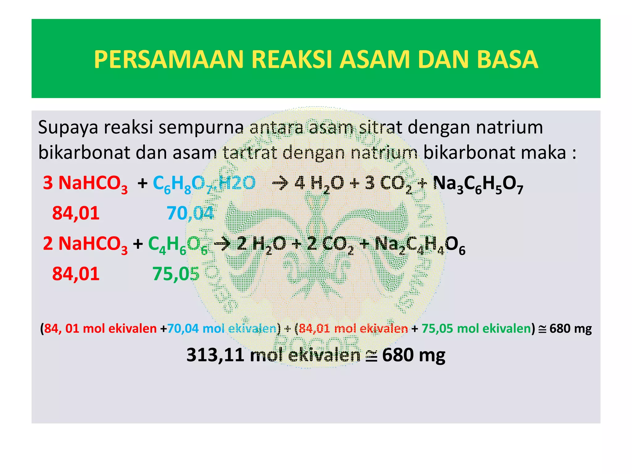 PERHITUNGAN FORMULASI EFFERVECENT | PDF