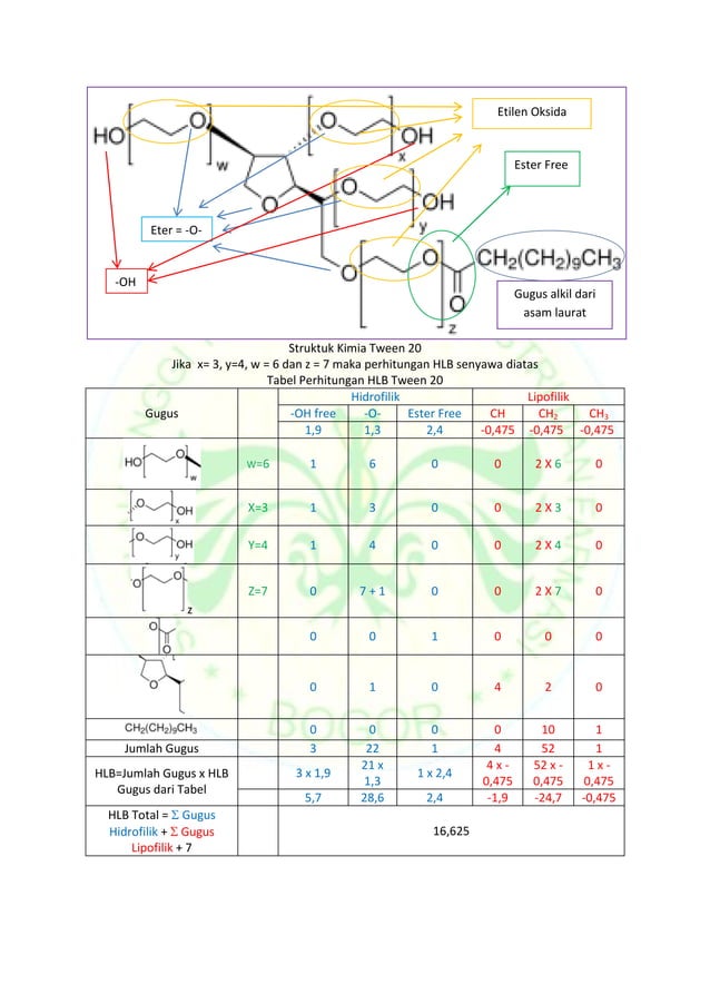 PERHITUNGAN HLB TWEEN 20 | PDF
