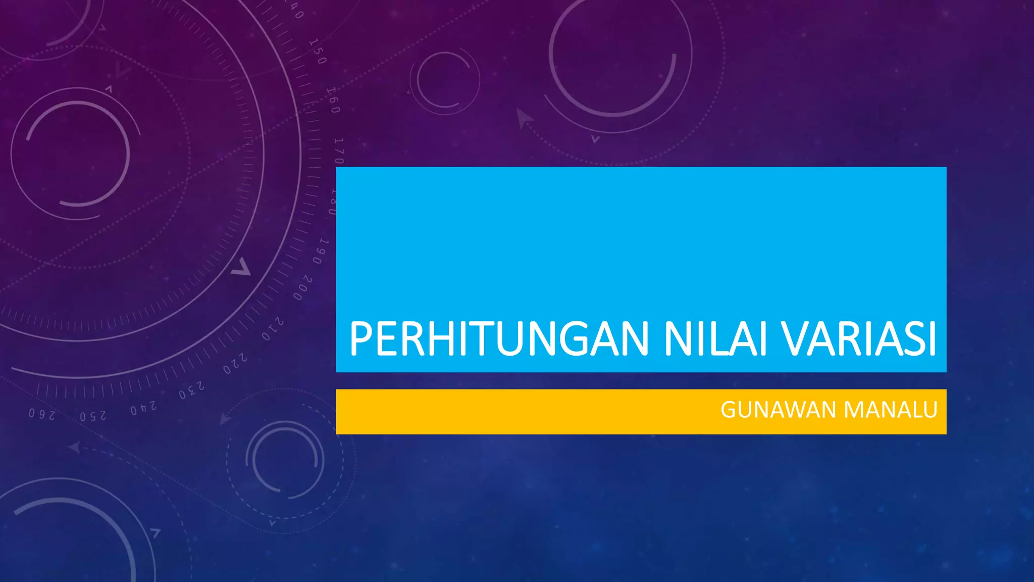 Perhitungan nilai variasi | PPTX