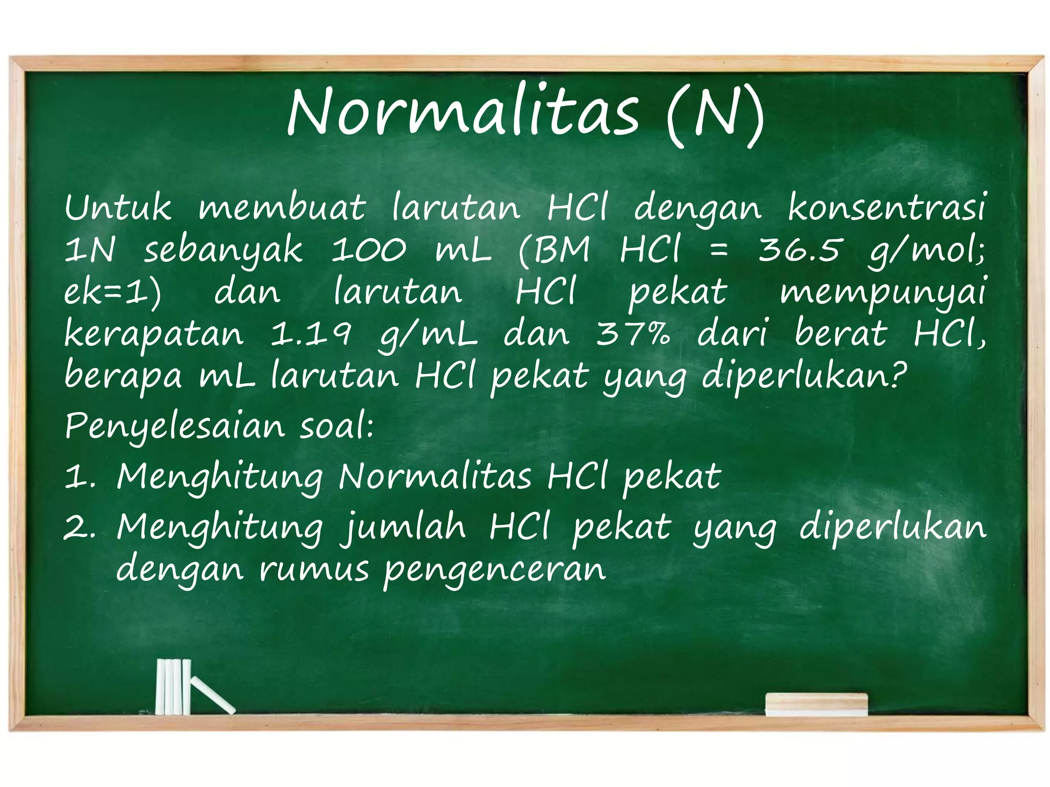 Perhitungan Pembuatan Larutan Pereaksi | PPTX