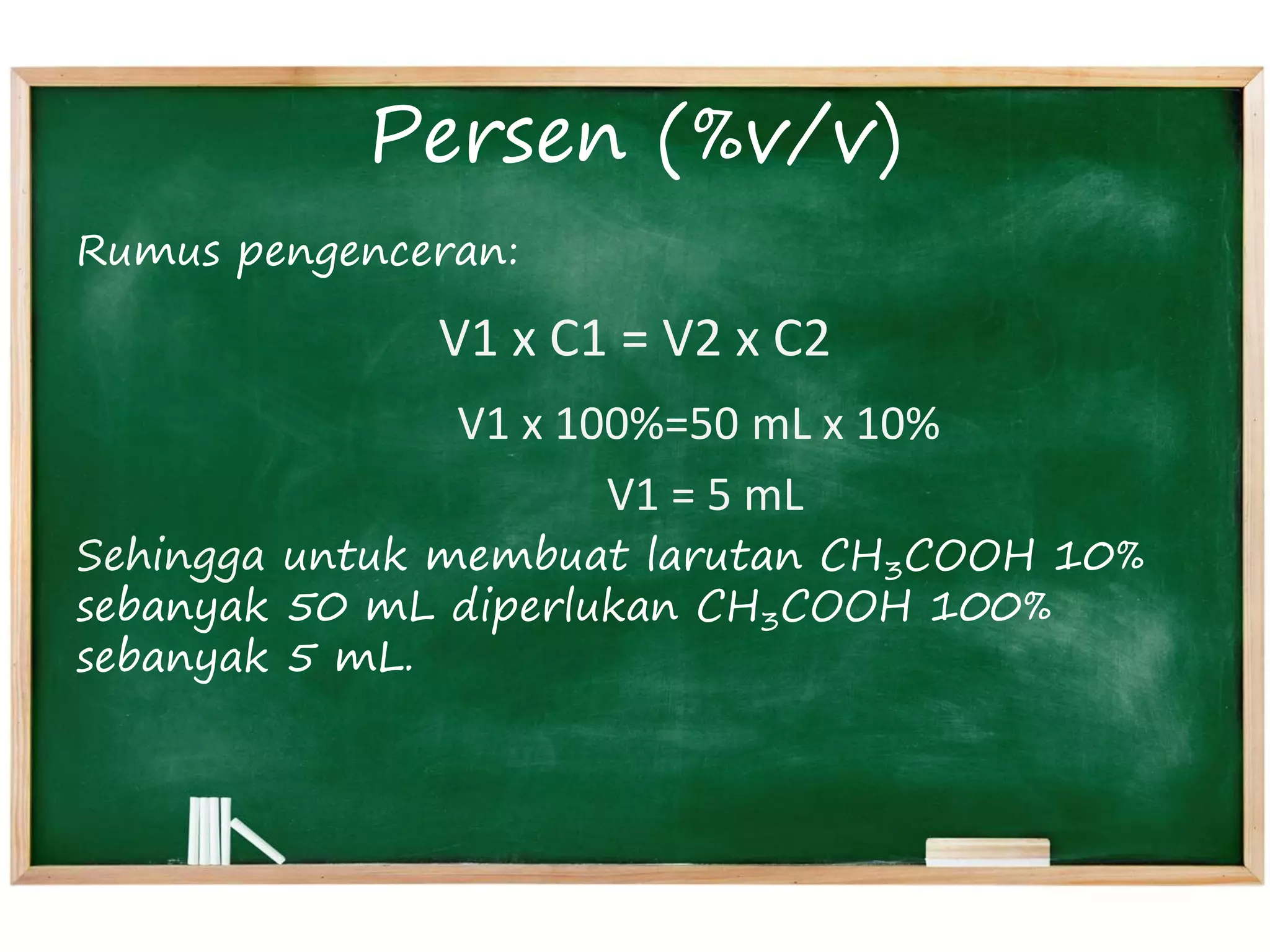 Perhitungan Pembuatan Larutan Pereaksi | PPTX