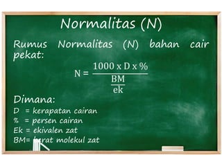 Perhitungan Pembuatan Larutan Pereaksi | PPTX