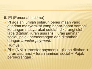 Perhitungan pendapatan nasional | PPTX