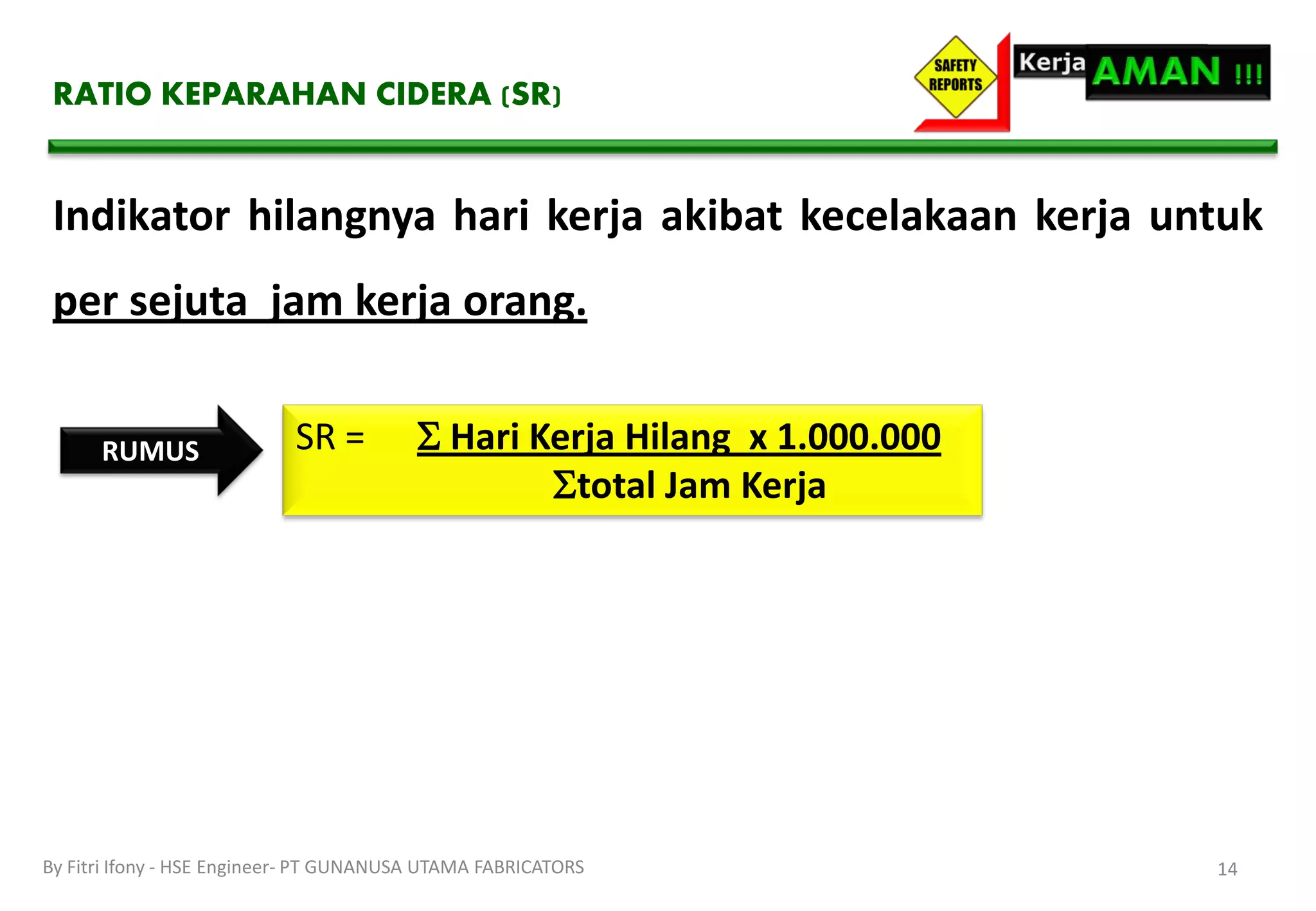 Perhitungan & penilaian hse statistik bagian 1 rev.00