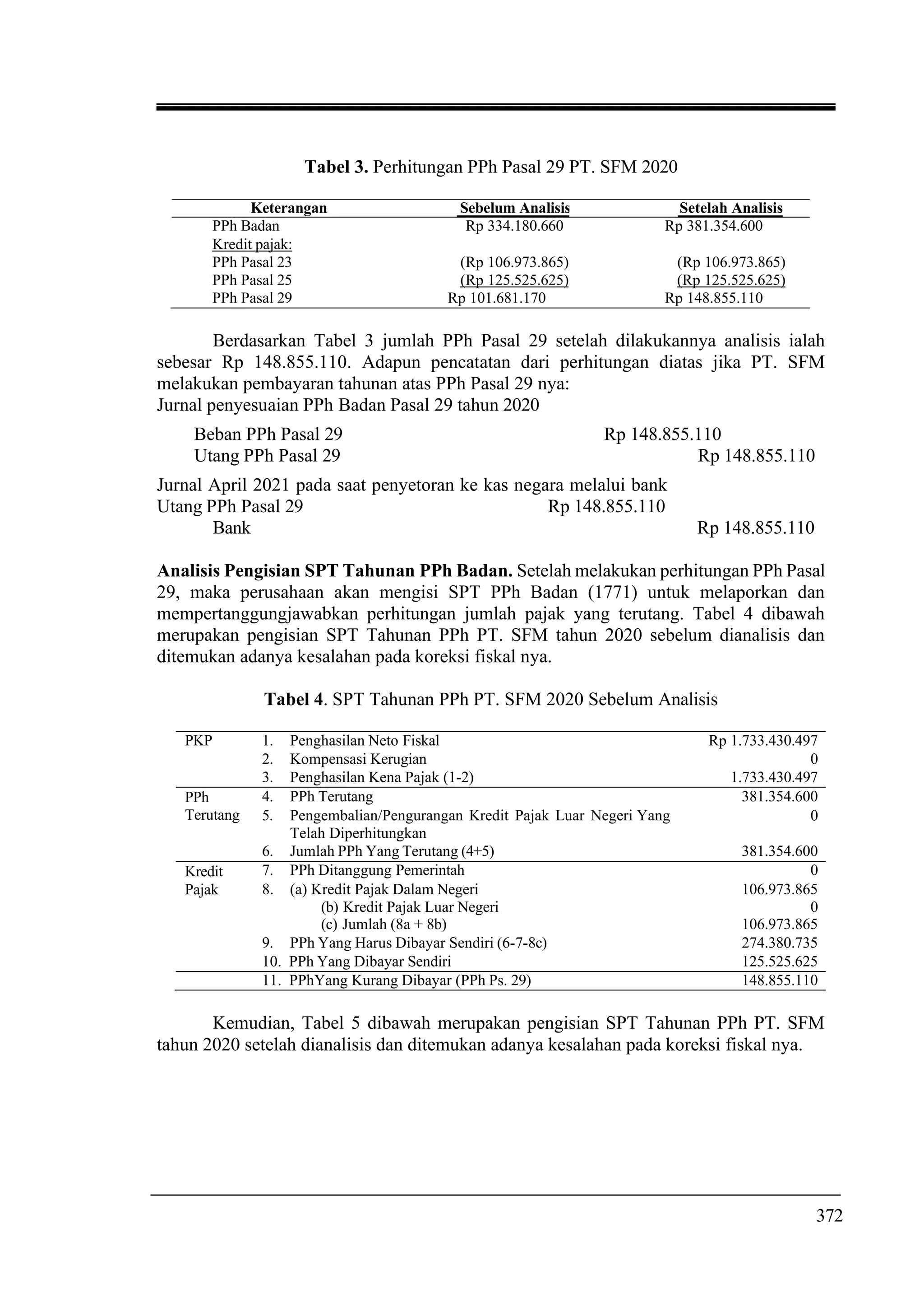 perhitungan spt pph badan dan rekonsiliasi fiskal update | PDF