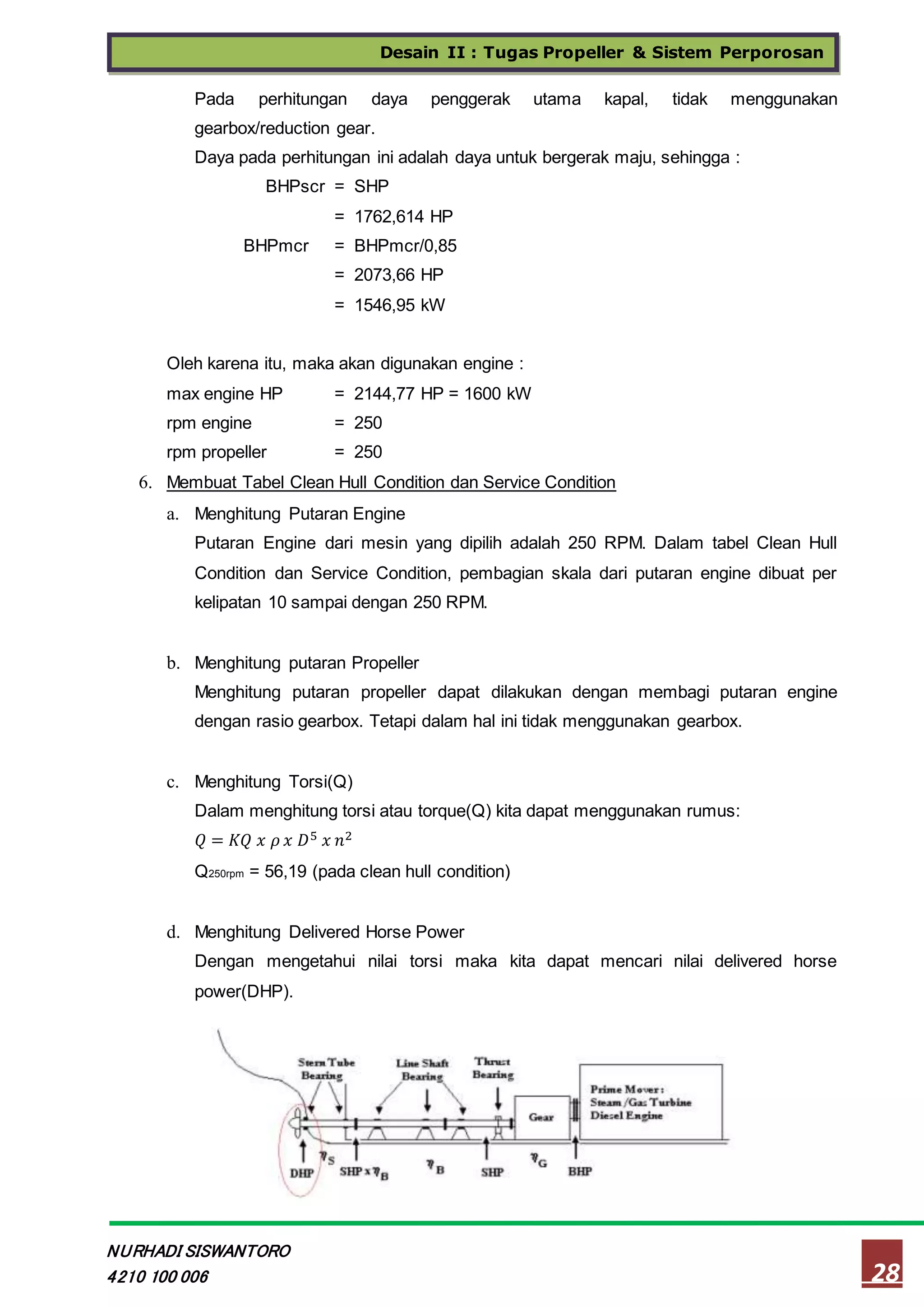Perhitungan propulsi kapal | DOCX
