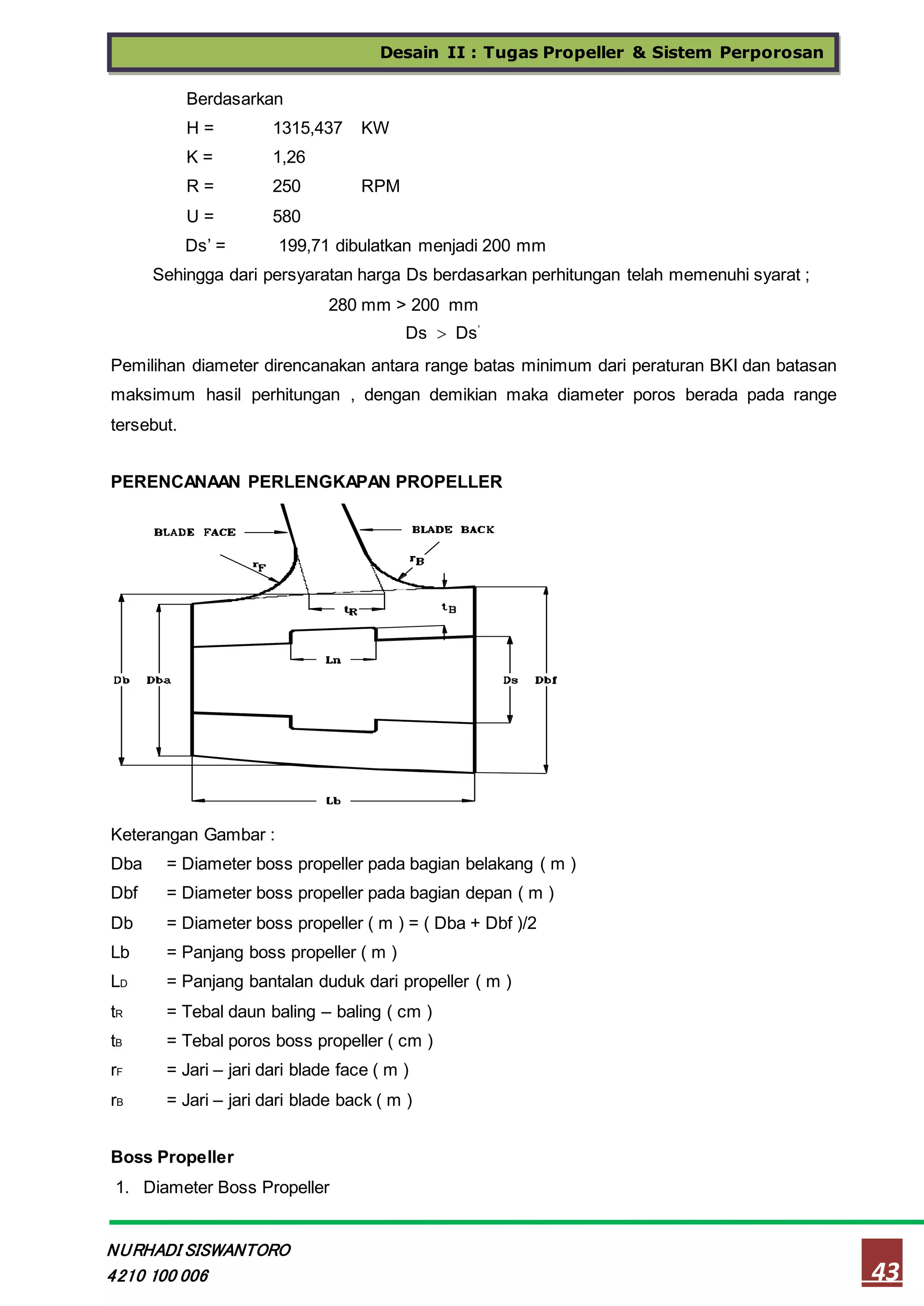 Perhitungan propulsi kapal | DOCX