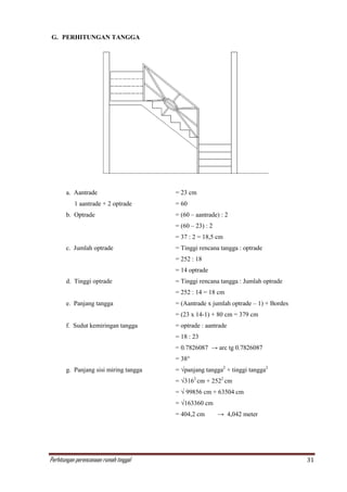 Perhitungan rumah tinggal (beton1) | PDF