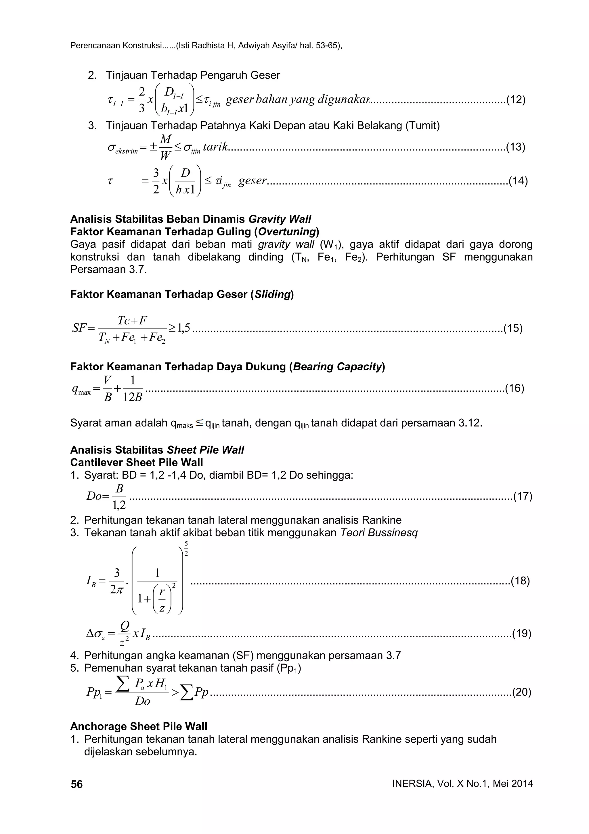 Perhitungan shetpile | PDF
