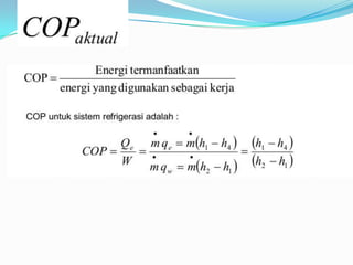 Kalkulator Analisis Sistem Refrigerasi Kompresi Uap | PPTX