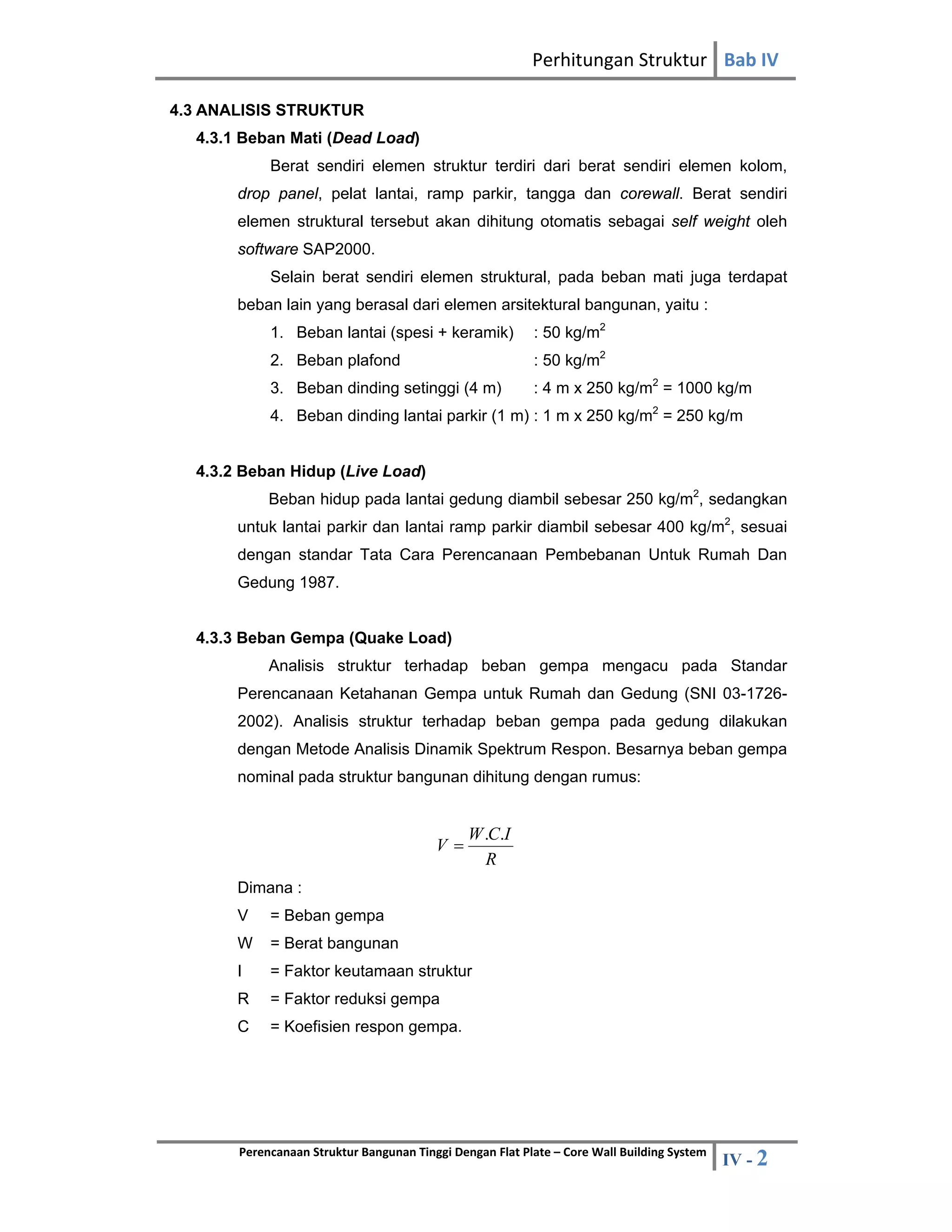 Perhitungan struktur | PDF