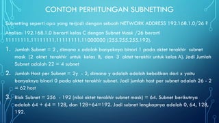 Perhitungan subnetting jaringan komputer | PDF