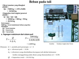 studi kasus Perhitungan tower crane | PPTX