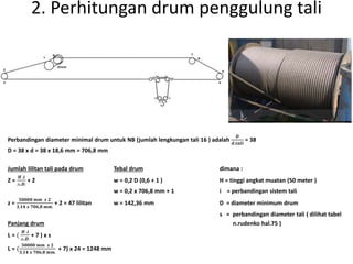 studi kasus Perhitungan tower crane | PPTX