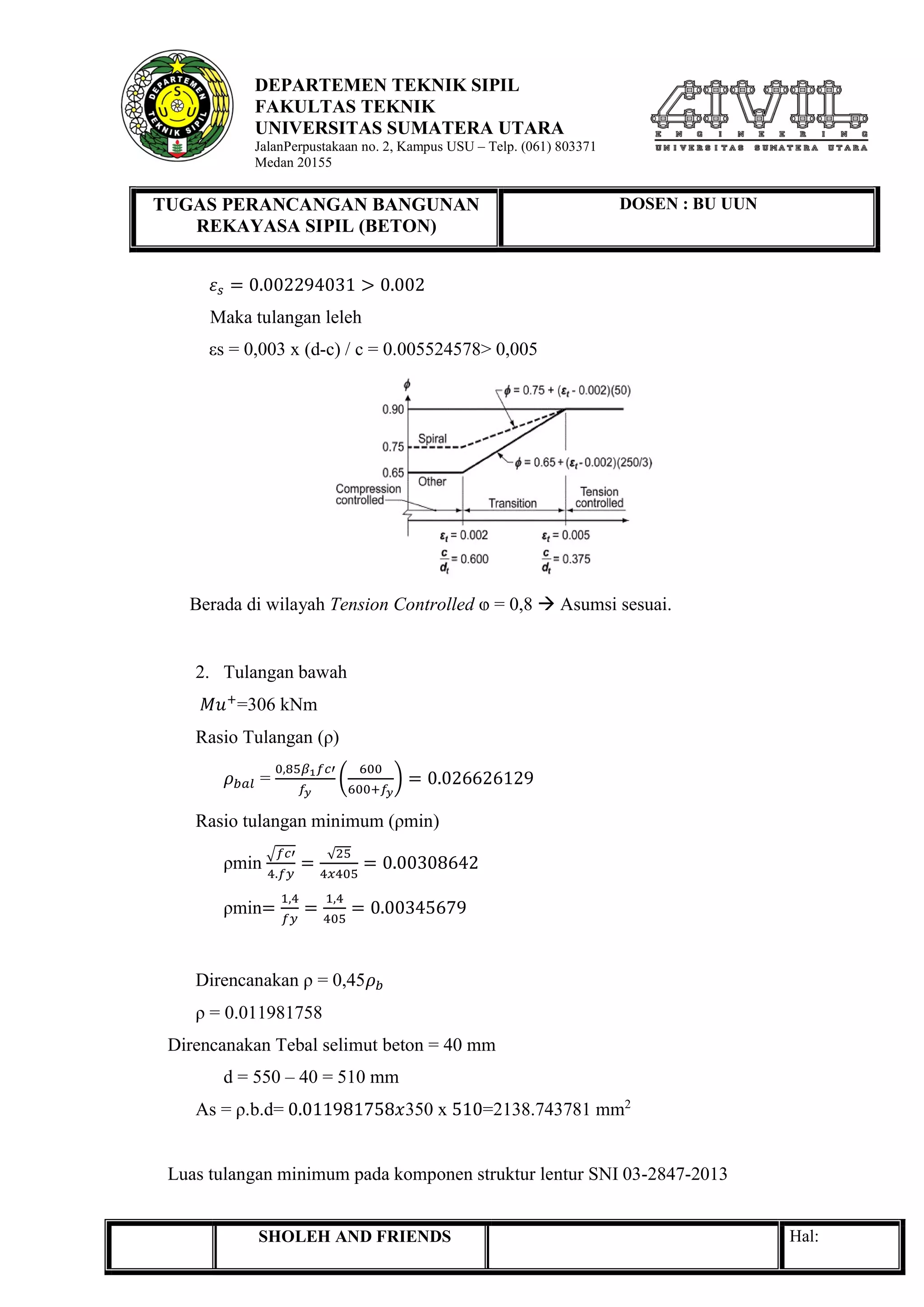 Perhitungan tulangan balok | PDF