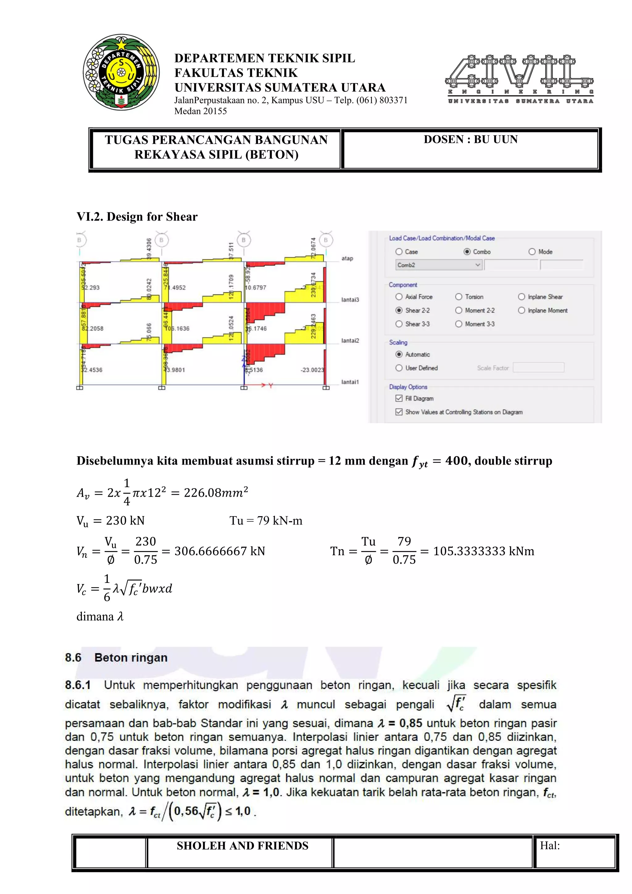 Perhitungan tulangan balok | PDF