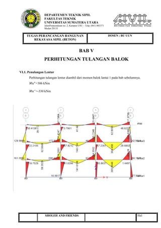 Perhitungan tulangan balok | PDF