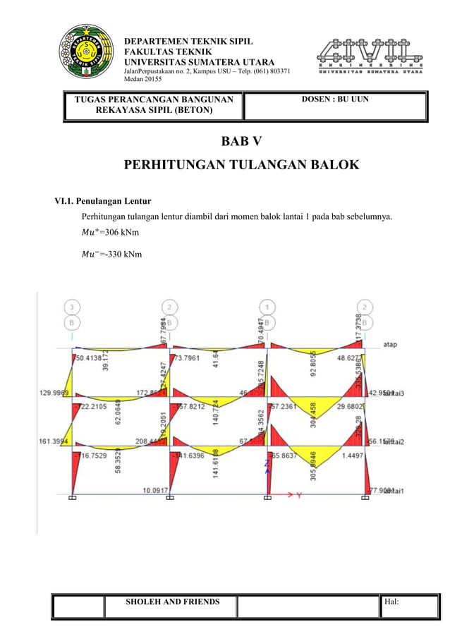 Perhitungan tulangan balok | PDF | Civil Engineering Industry | Industries