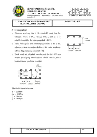 Perhitungan tulangAN kolom | PDF