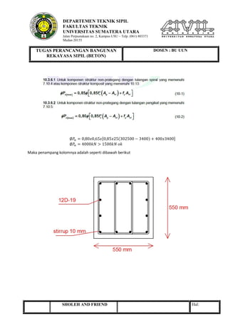 Perhitungan tulangAN kolom | PDF