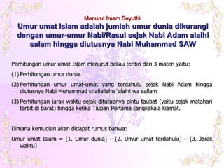 Perhitungan umur umat Islam sampai kiamat.ppt