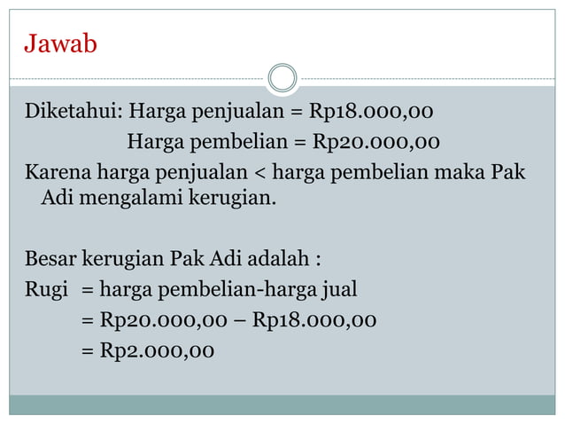 Perhitungan untung dan rugi | PPTX