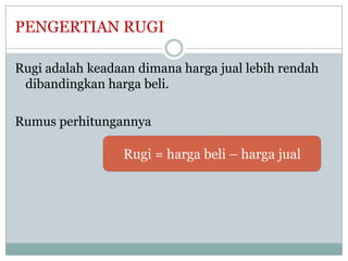 Perhitungan untung dan rugi | PPTX