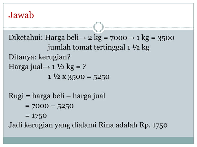 Perhitungan untung dan rugi | PPTX