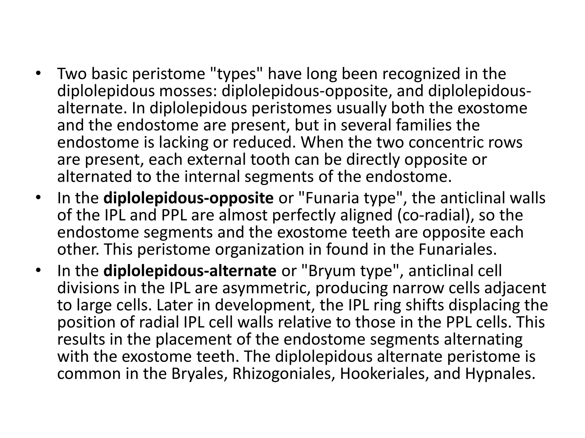 Peristome teeth in moss | PPTX