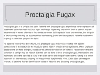 Peri anal pain | PPT
