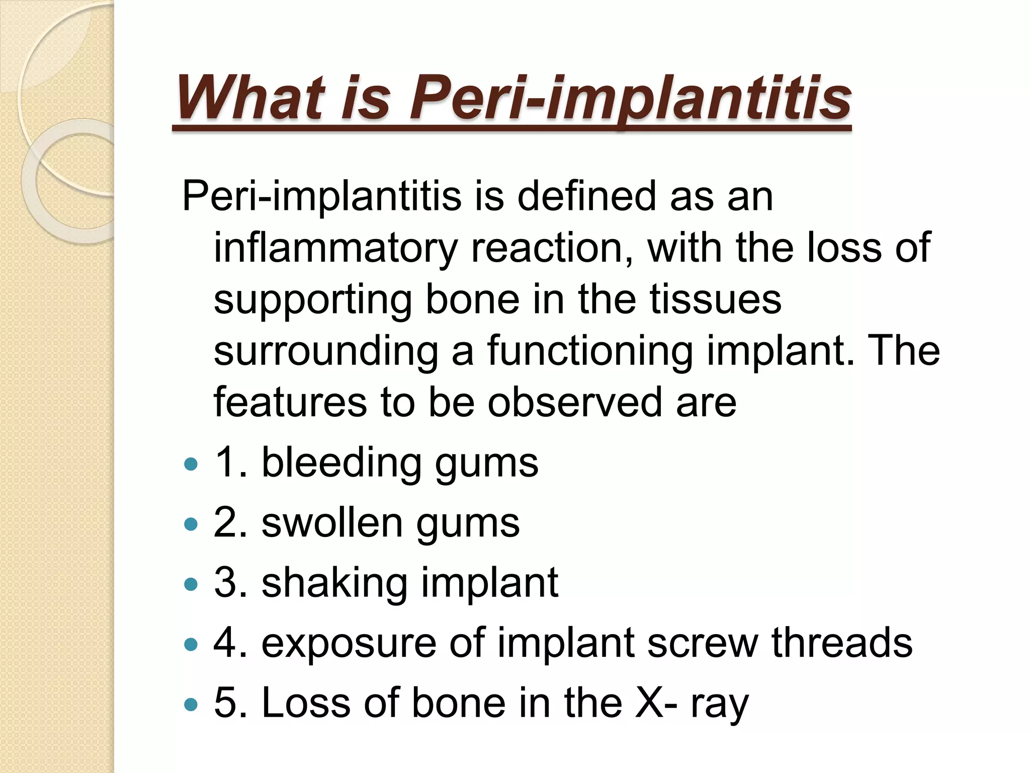 Peri implantitis | PPTX