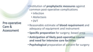 Peri operative management lecture | PPTX