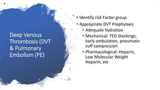 Peri operative management lecture | PPTX