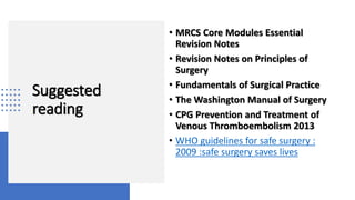 Peri operative management lecture | PPTX