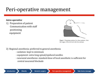 Peri-operative management of obese patients undergoing bariatric ...