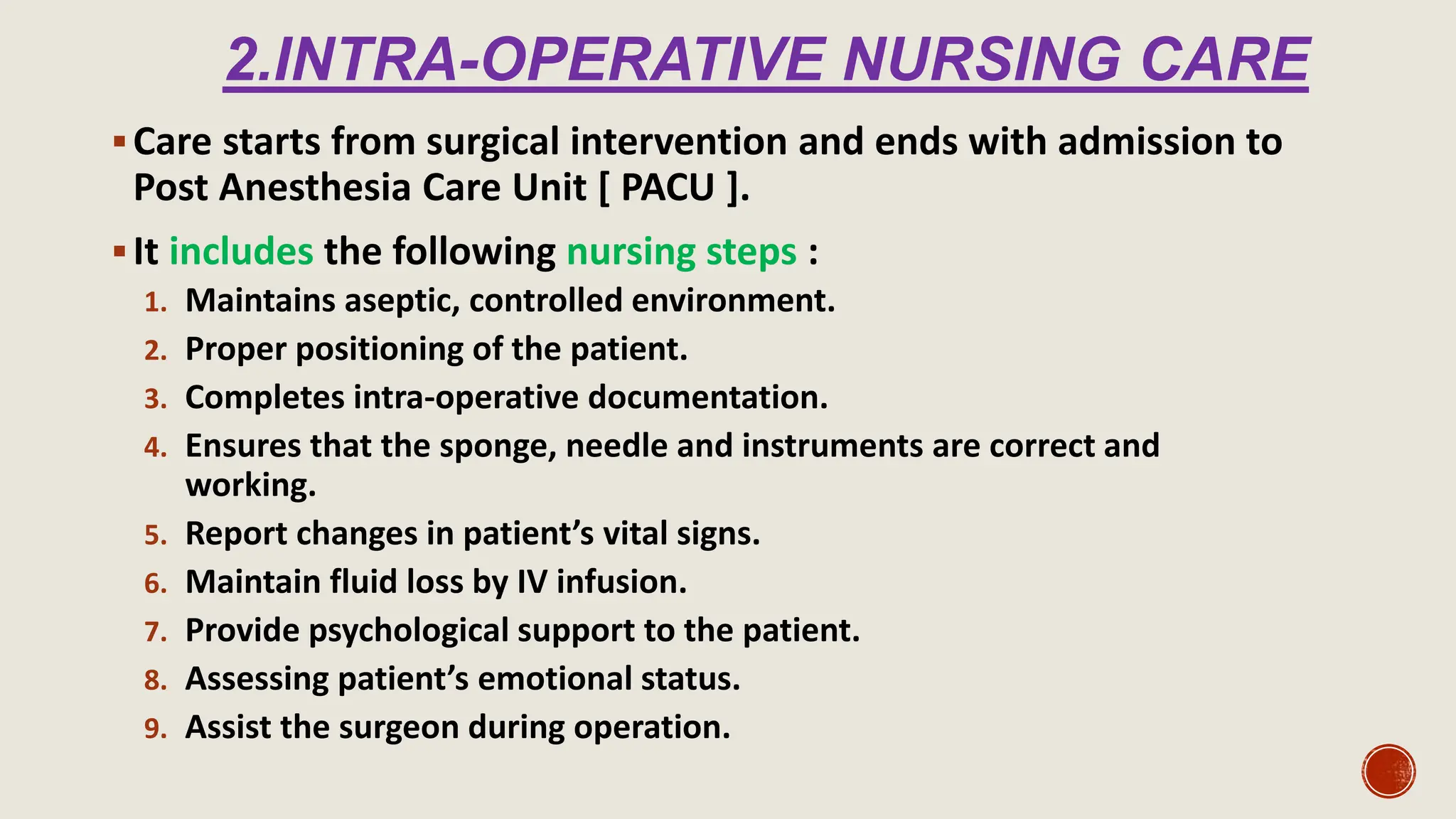 Peri-operative Nursing/Anesthesia/Pain Management | PPTX