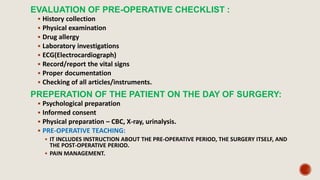 Peri-operative Nursing/Anesthesia/Pain Management | PPTX