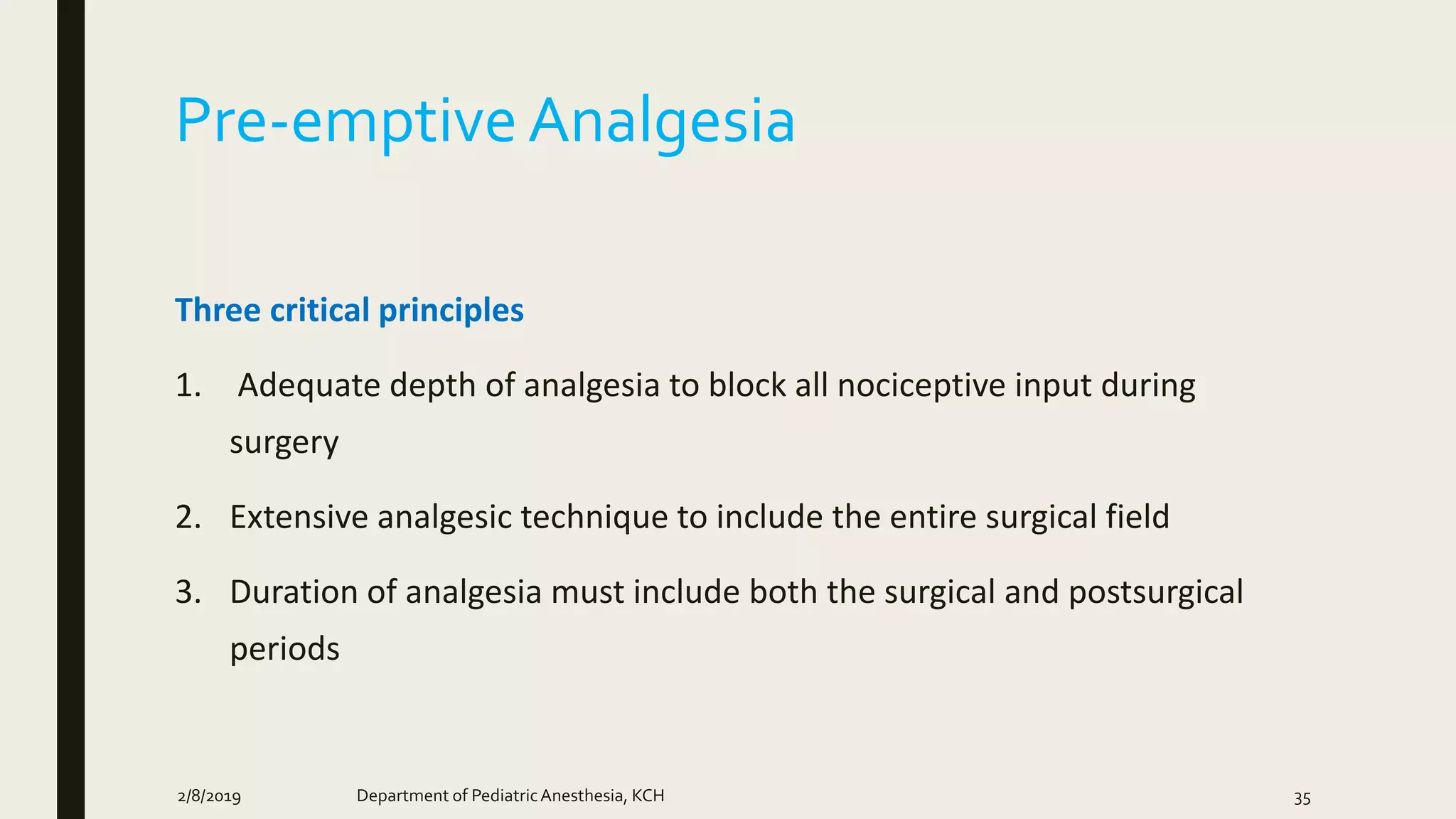 Peri operative pain management | PPTX