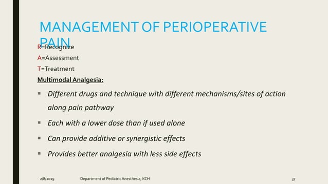 Peri operative pain management | PPTX | Brain and Nervous System ...