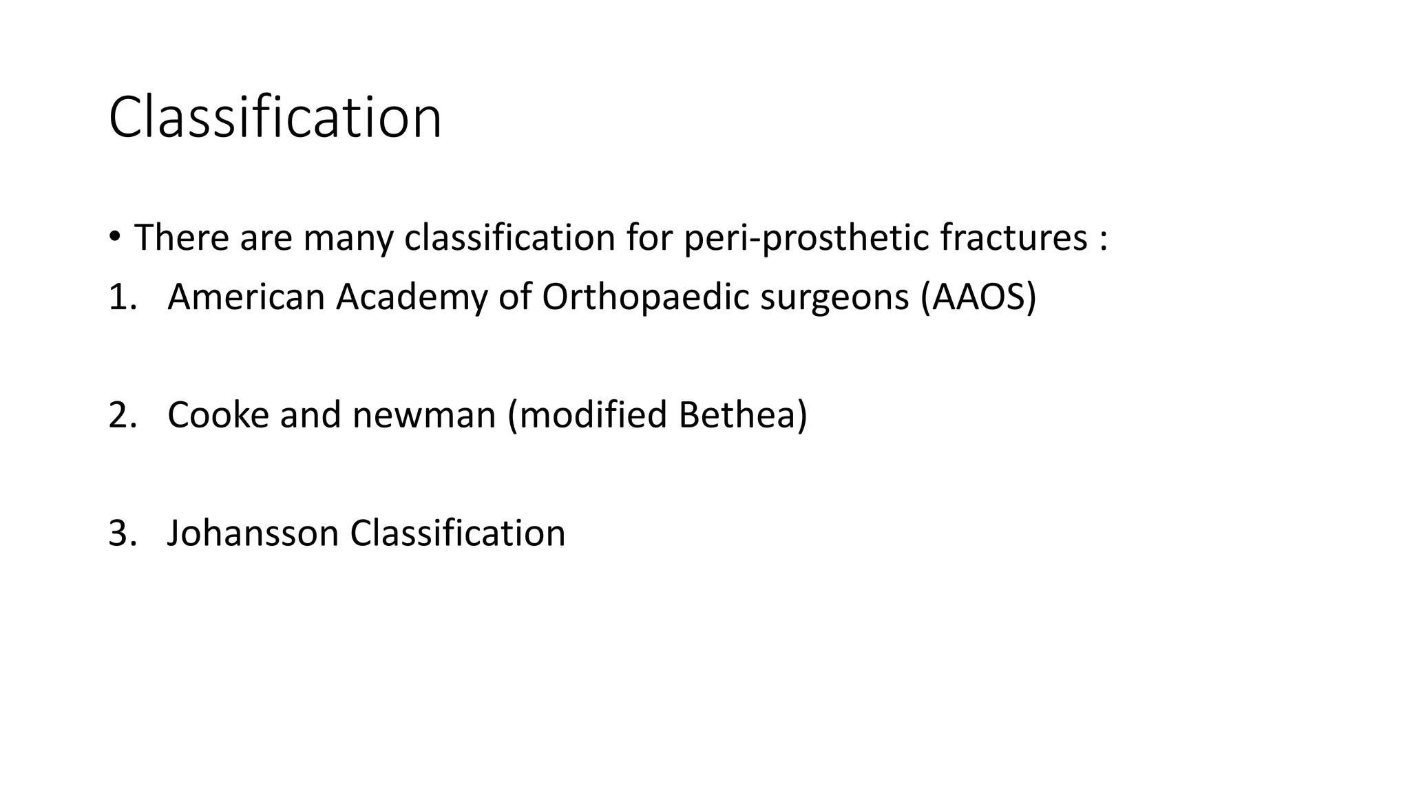 Peri prosthetic fractures | PPTX